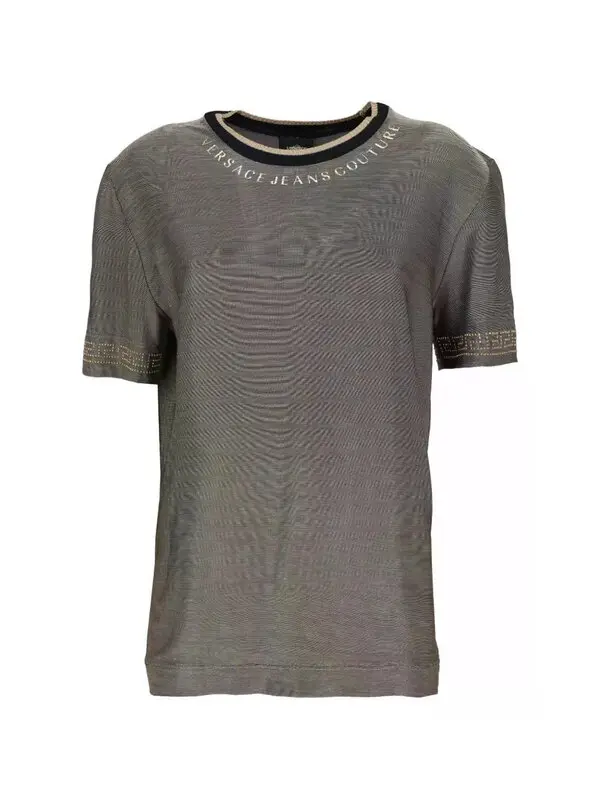 Versace Greca-trim Logo-print T-shirt