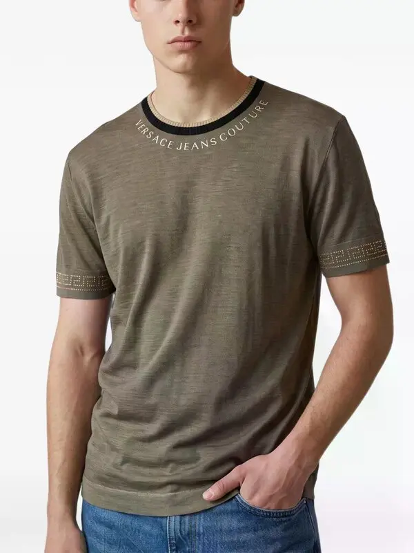 Versace Greca-trim Logo-print T-shirt