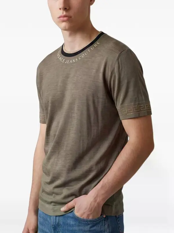 Versace Greca-trim Logo-print T-shirt