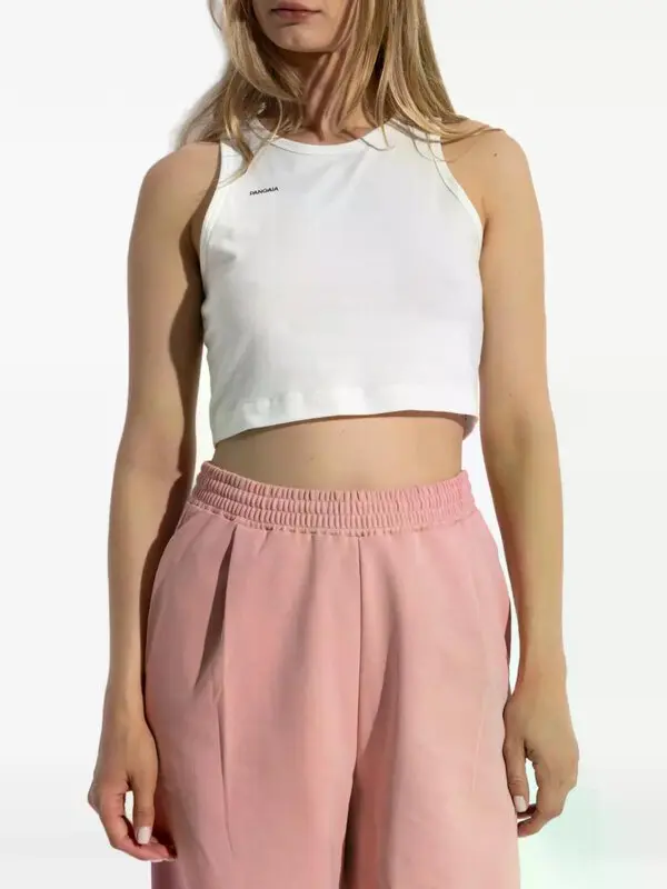 PANGAIA Logo-print Cropped Top