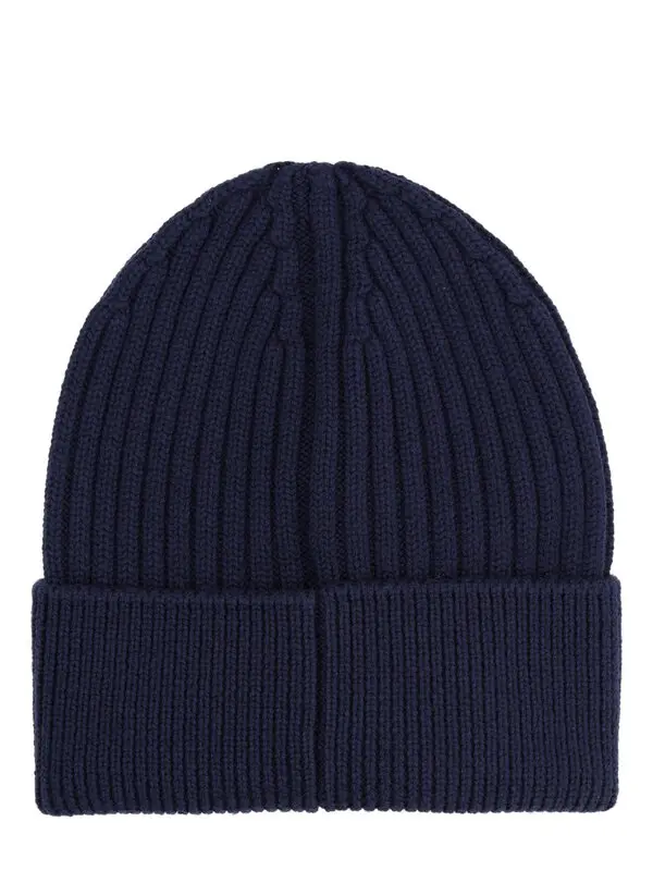 Moncler Berretto In Lana Con Patch Logo
