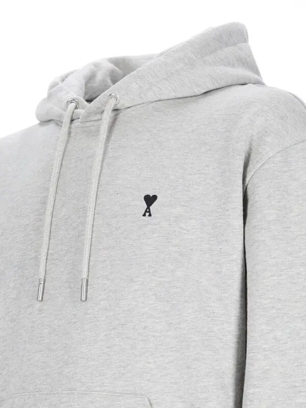 AMI Paris Felpa Con Logo E Cappuccio