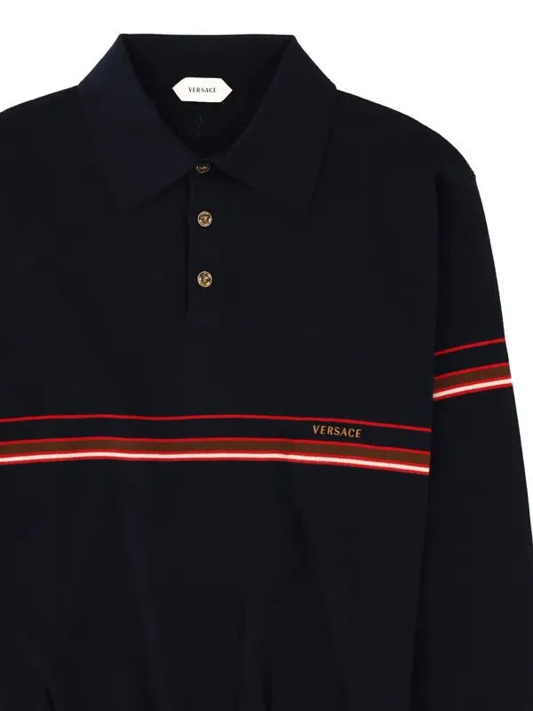 Versace Polo In Cotone Con Logo
