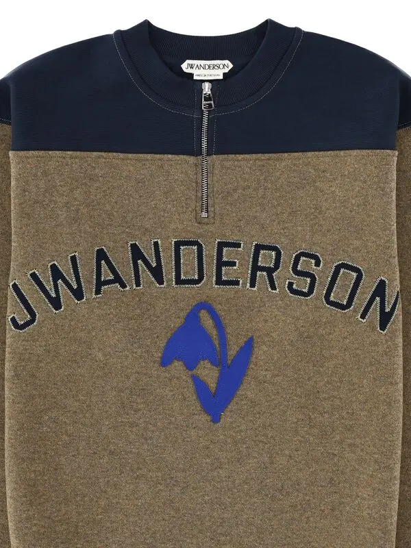 JW Anderson Felpa Con Logo Ricamato - Multicolour