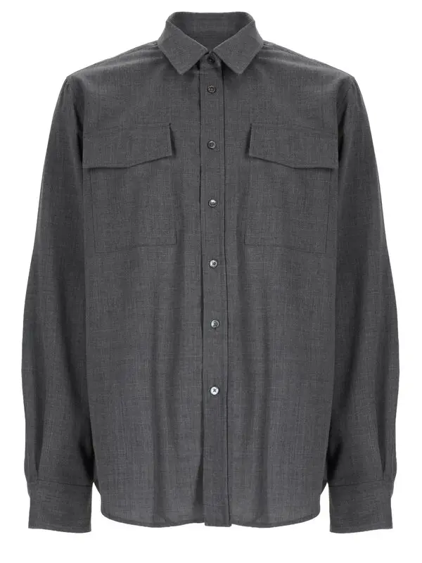 AMI Paris Camicia Classic Fit In Lana