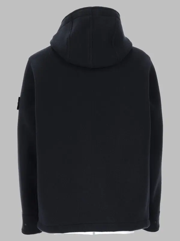 Stone Island Parka In Lana E Cashmere