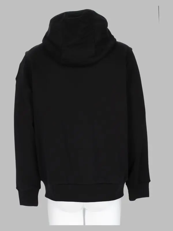 Moncler Felpa In Cotone Con Zip E Cappuccio