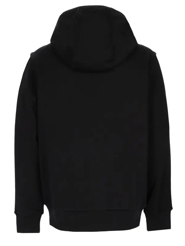 Moncler Felpa In Cotone Con Zip E Cappuccio