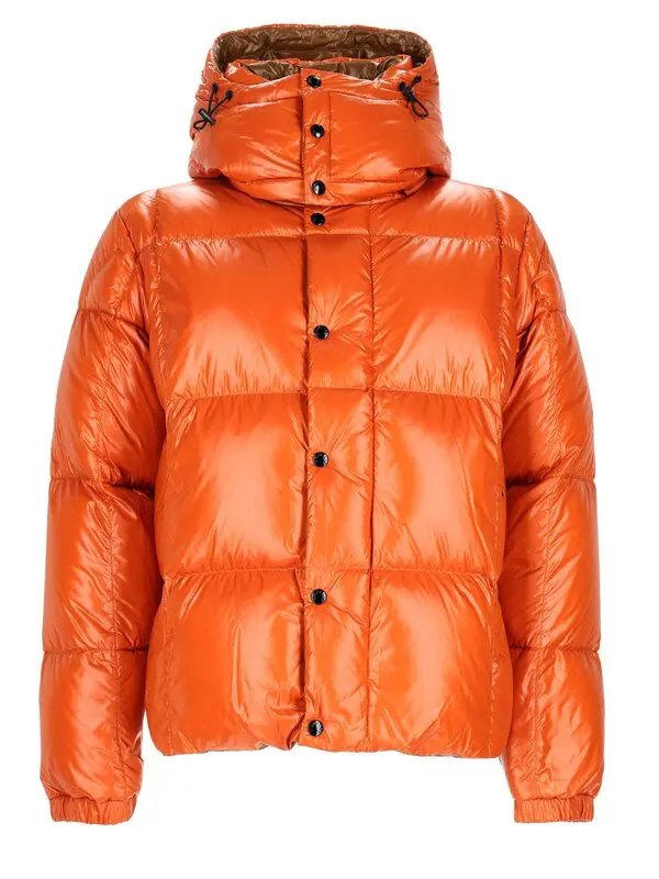Moncler Piumino Corto "parana" Con Cappuccio - Orange