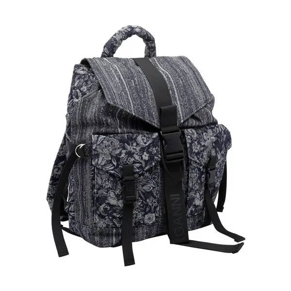 GANNI Re-tech Patchwork Backpack - Gray