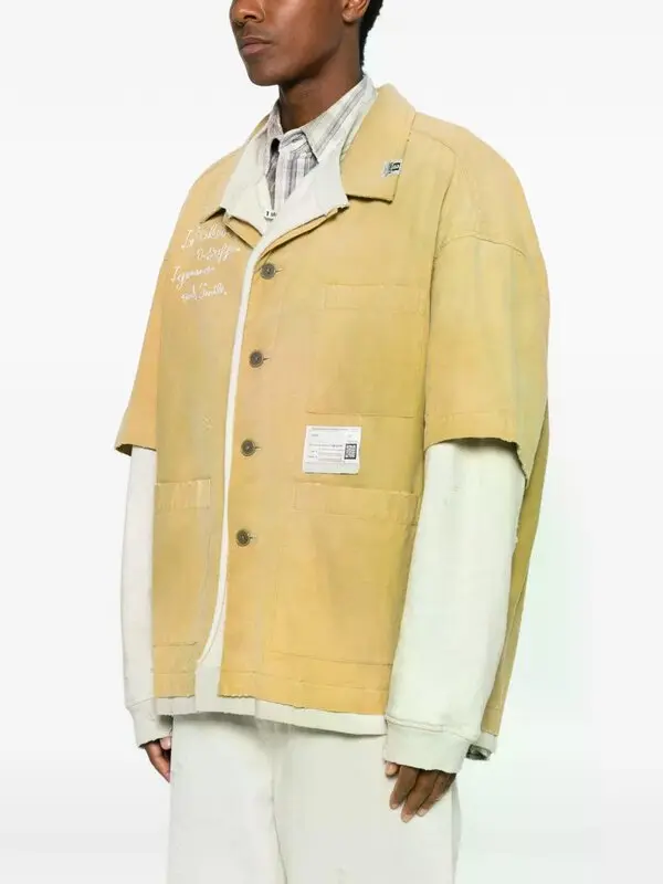 Mihara Yasuhiro Layered-design Embroidered Jacket