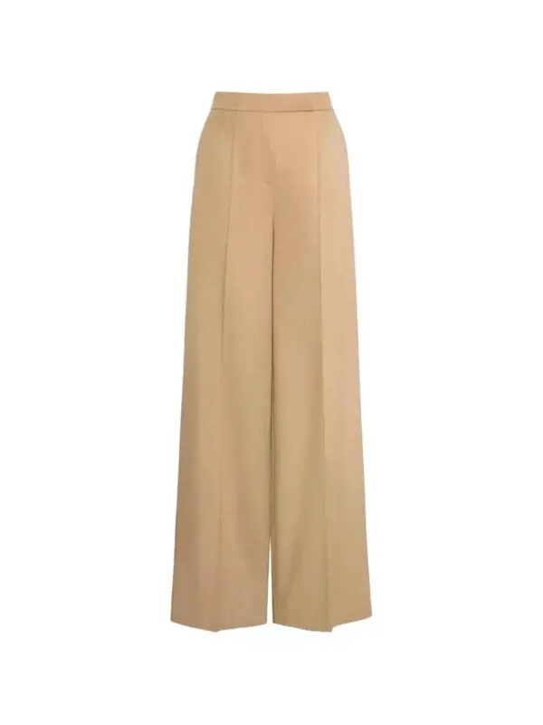 Max Mara Wide Sable-look Camel Trousers Camel