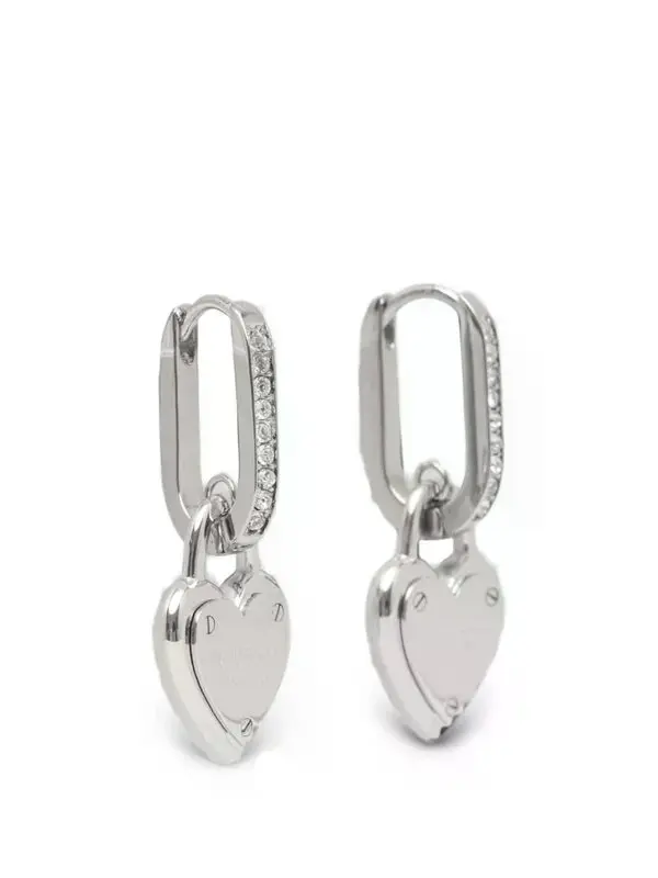 Guess Heart-shape Earrings - Silver