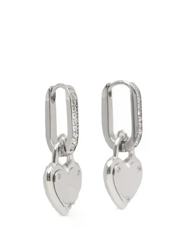 Guess Heart-shape Earrings - Silver