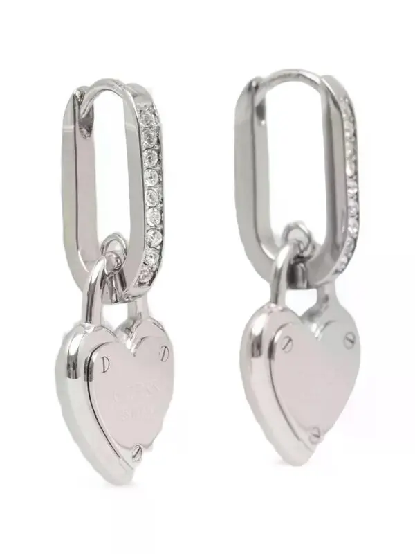 Guess Heart-shape Earrings - Silver