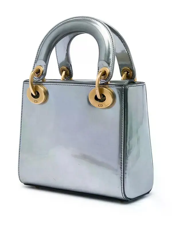 Dior 2018 Mini Metallic Patent Lady Satchel