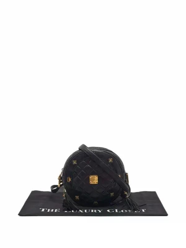 Mcm Quilted Stud-embellished Cross Body Bag
