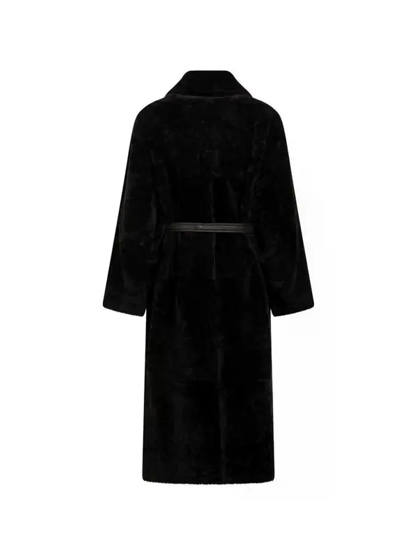 BLANCHA Belted Shearling Coat