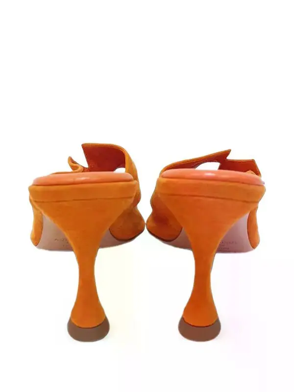 AQUAZZURA Cutout Suede Mules