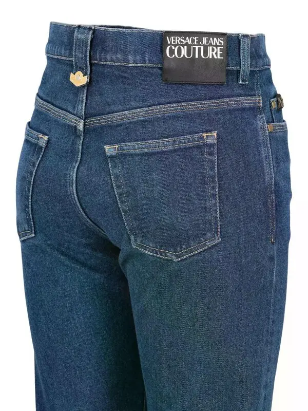 Versace Logo-patch Straight-leg Jeans