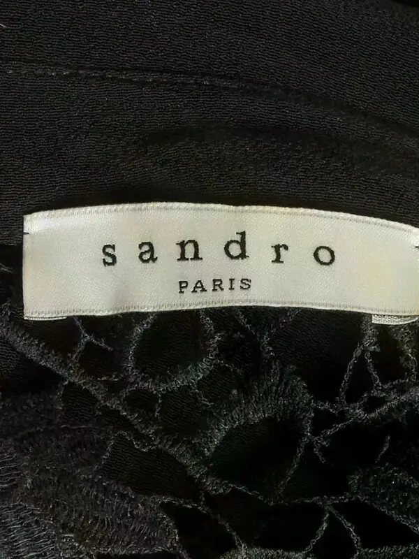 Sandro Floral-lace Pleated Mini Dress