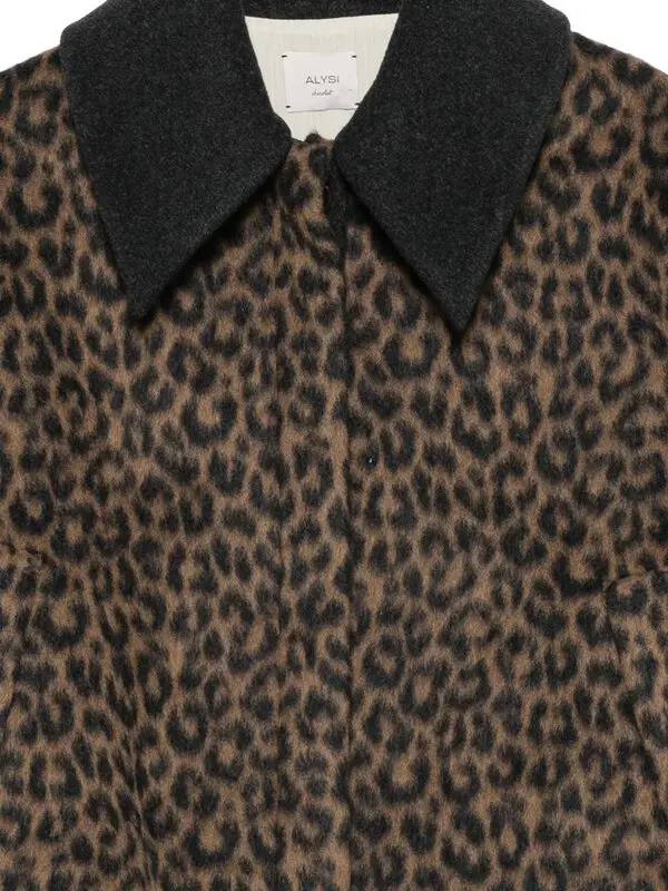ALYSI Wool Blend Bomber Jacket