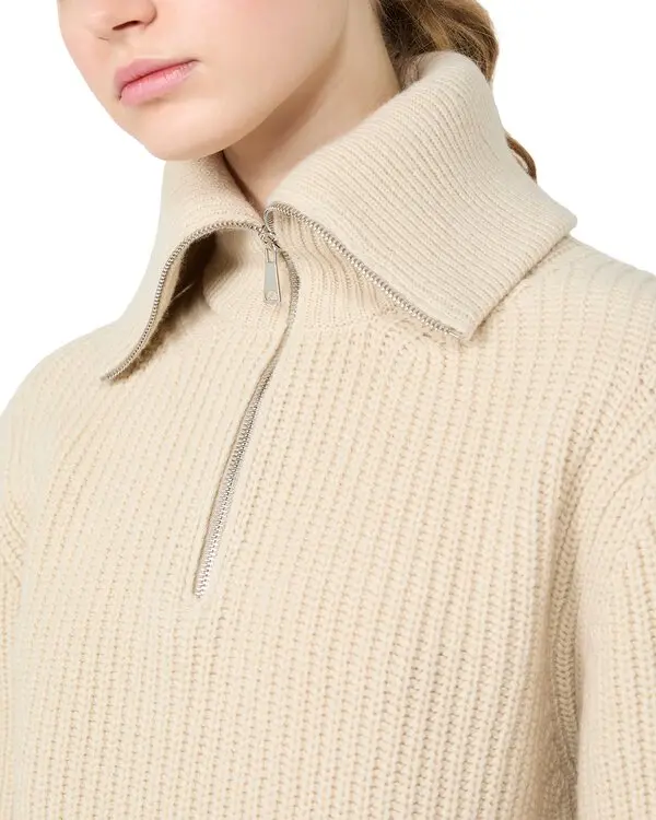Max Mara Wkdlaser Wool Quarter Zip Sweater