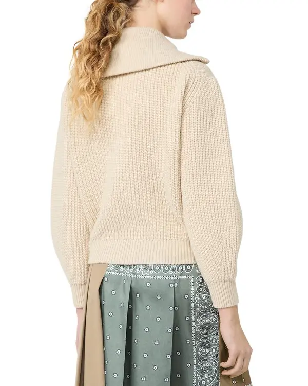 Max Mara Wkdlaser Wool Quarter Zip Sweater