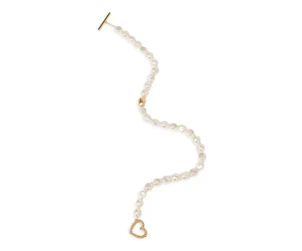 Maje Imitation Pearl Choker Necklace, 15.7