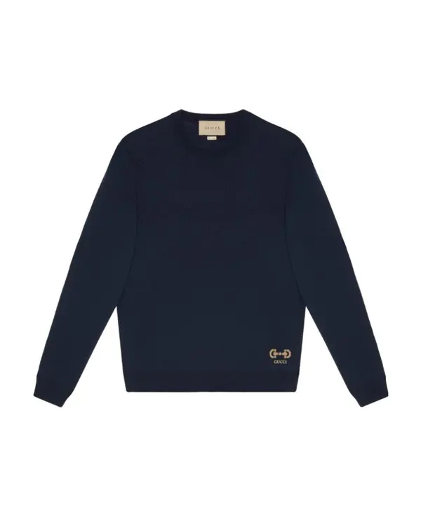 Gucci Logo Embroidered Crewneck Sweater