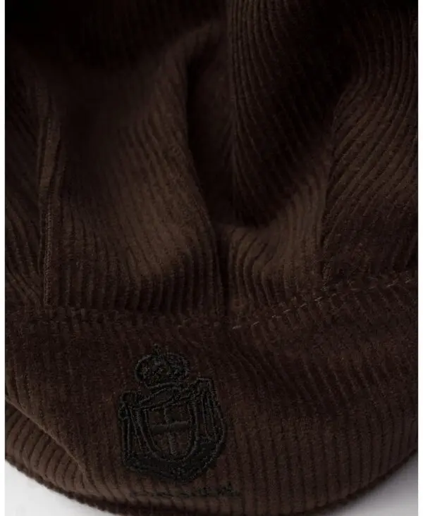 Prada Corduroy Cap - Ebony