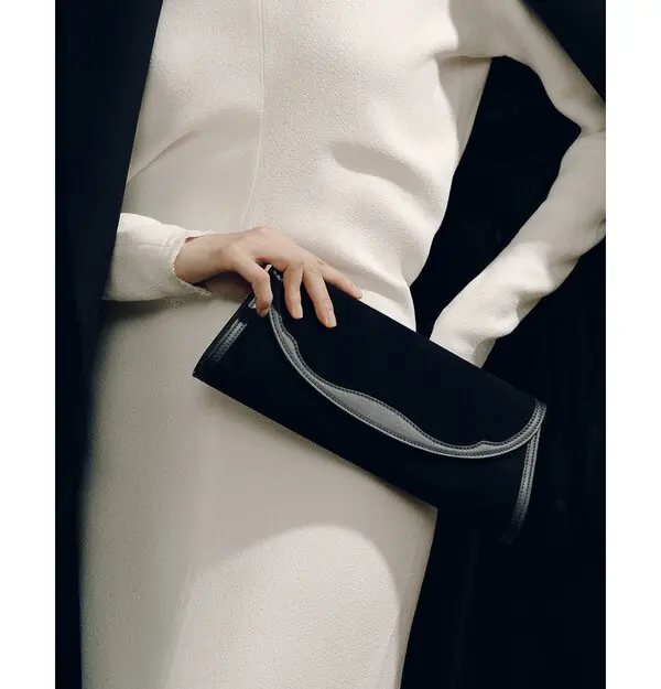 HUNTING SEASON The Opera Western Trim Leather Clutch