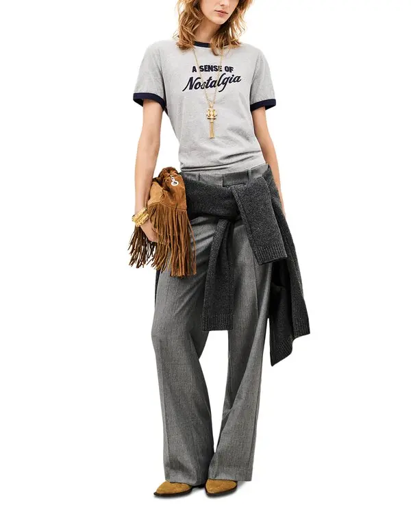 Ba&sh Cistachio Mid Rise Wide Leg Pants