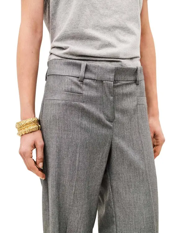 Ba&sh Cistachio Mid Rise Wide Leg Pants