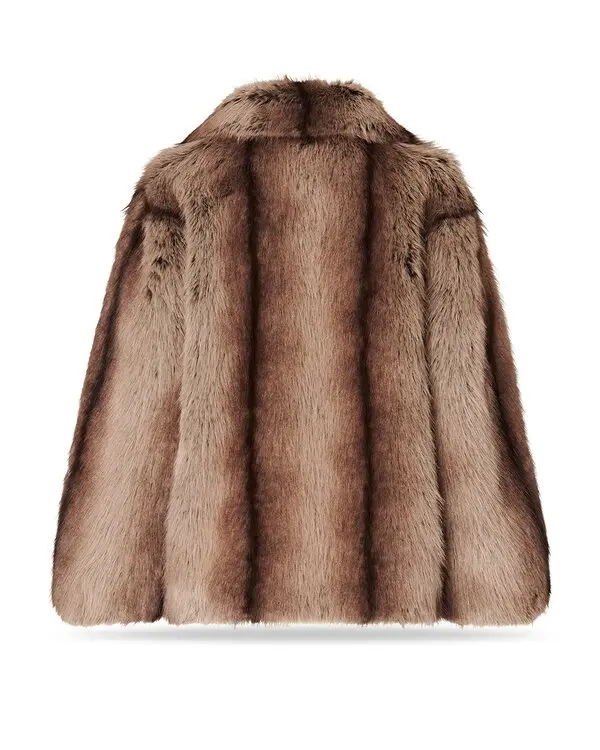 Pinko Caladenia Faux Fur Caban Coat