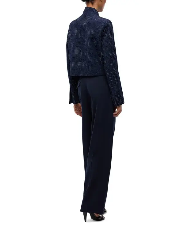 Pinko Morasca Mandarin Collar Studded Jacket