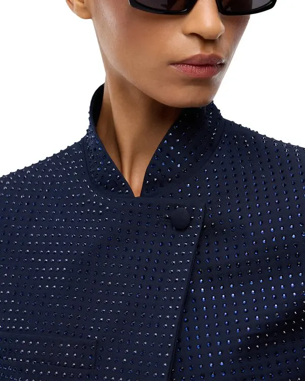 Pinko Morasca Mandarin Collar Studded Jacket