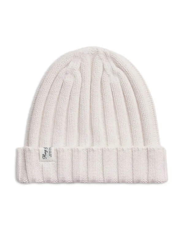 Rag & Bone Cassidy Ribbed Cashmere Beanie - Ivory