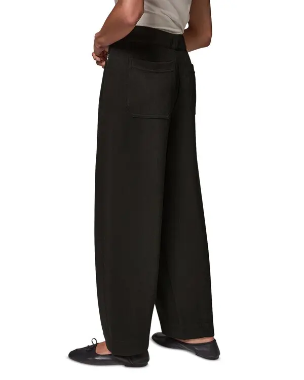 DONNA KARAN WEEKEND Jet Setter High Rise Barrel Leg Pants - Black