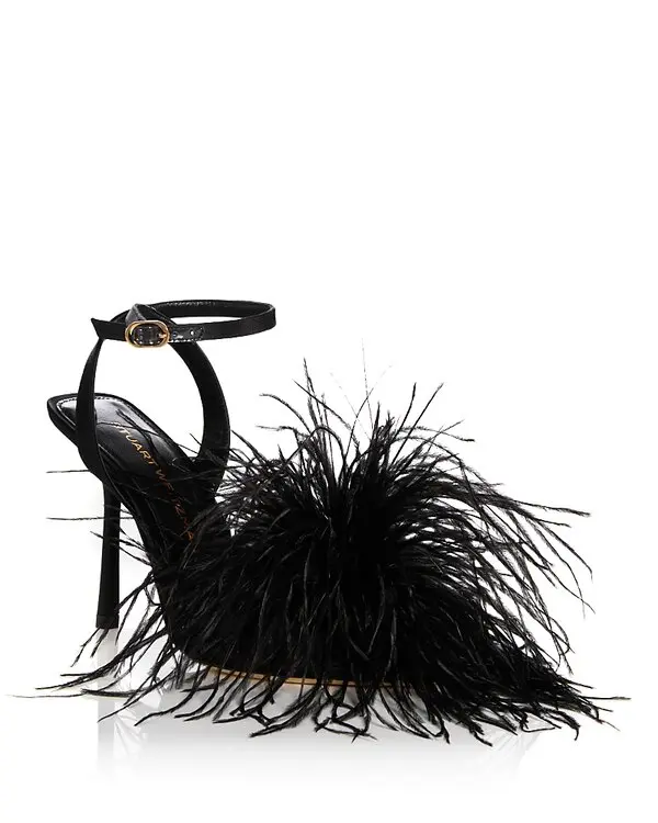 STUART WEITZMAN Boa 100 Stiletto Sandals - Black