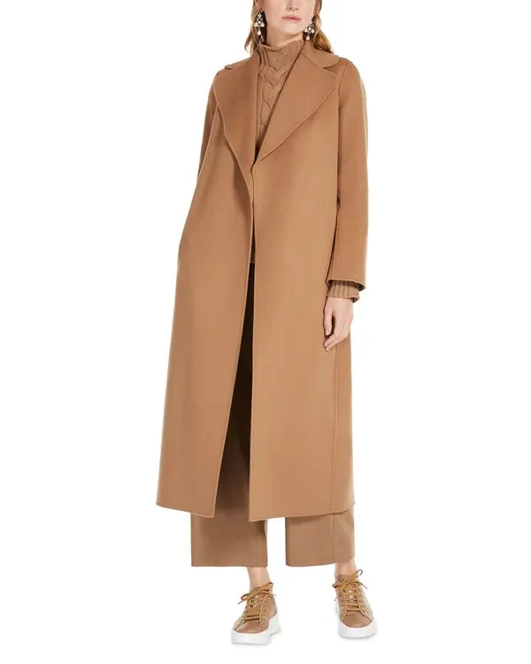 Max Mara Poldo Wool Belted Wrap Coat