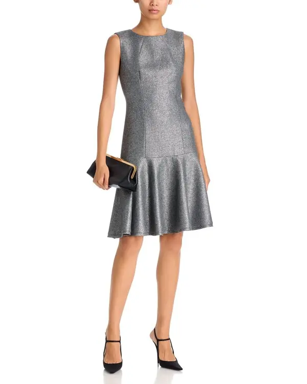 Kobi Halperin Brett Metallic Drop Waist Dress