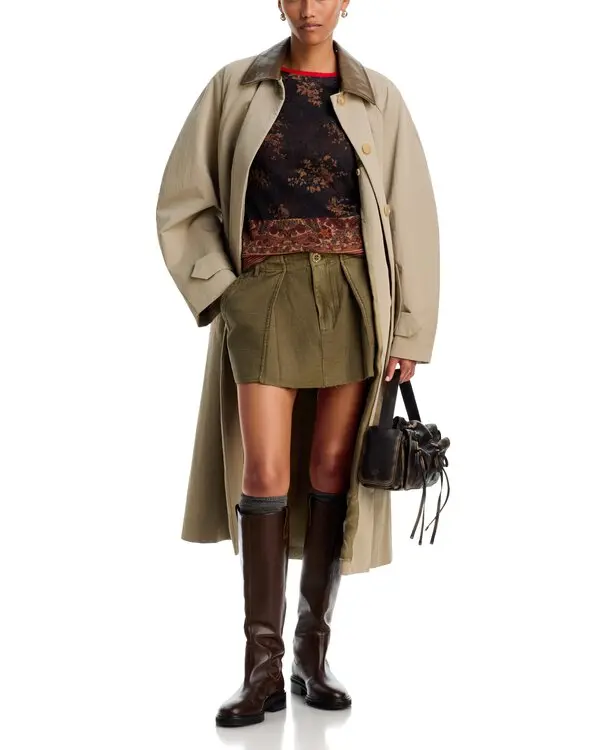 Free People Riverfront Surplus Cotton Utility Mini Skirt