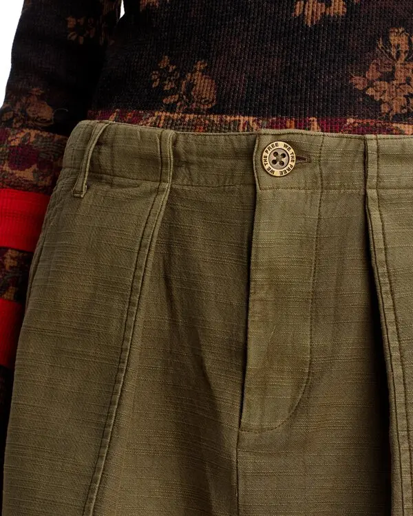 Free People Riverfront Surplus Cotton Utility Mini Skirt