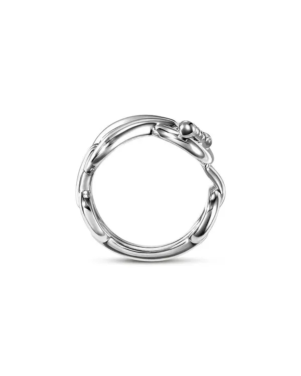 John Hardy Sterling Surf Diamond Sculptural Ring, 0.17 Tcw