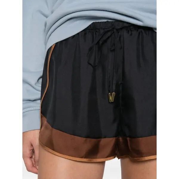 FRAME Satin-trimmed Drawstring Shorts