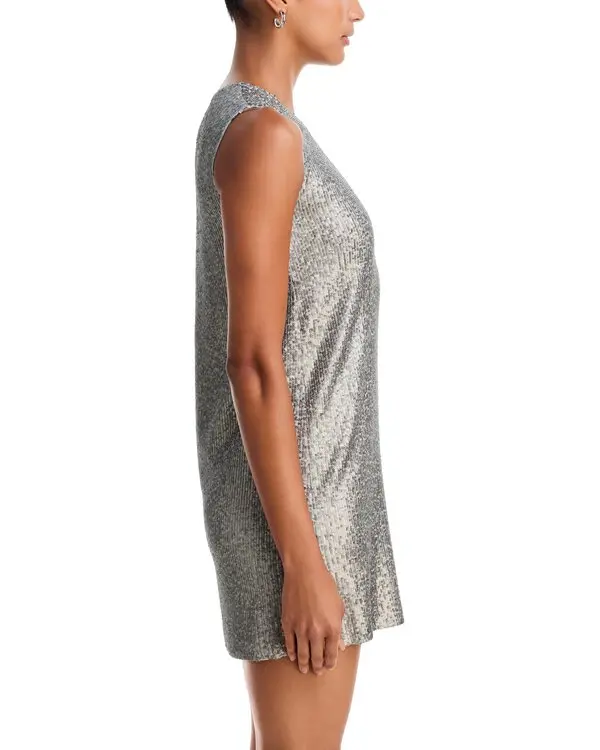 Norma Kamali Sleeveless Sequined Mini Dress