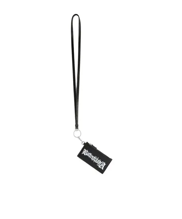 Balenciaga Cash Card Case On Keyring Diy Metal In /white - Black
