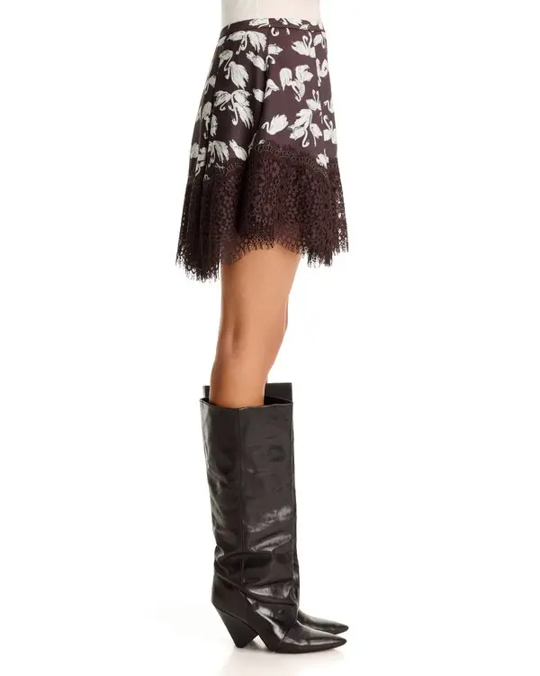 Tanya Taylor Joan Lace Trim Mini Skirt