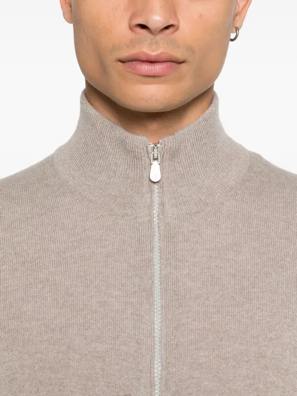 Brunello Cucinelli Zip-up High Neck Cardigan